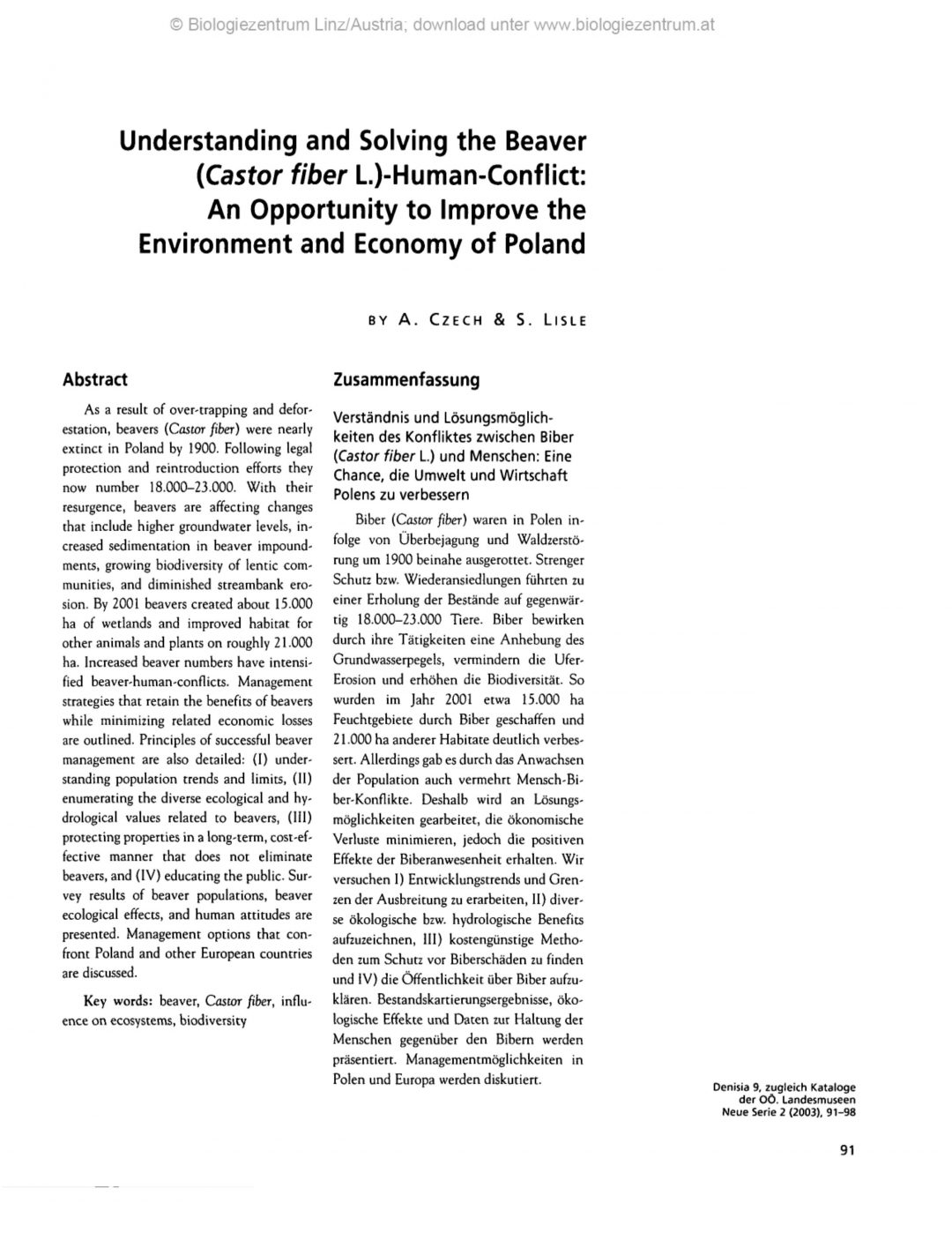 Publications and News - Beaver Deceivers