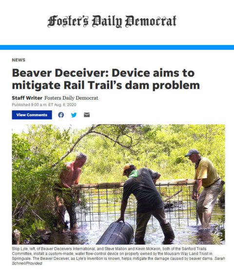 Beaver Deceiver: Device aims to mitigate Rail Trail’s dam problem ...